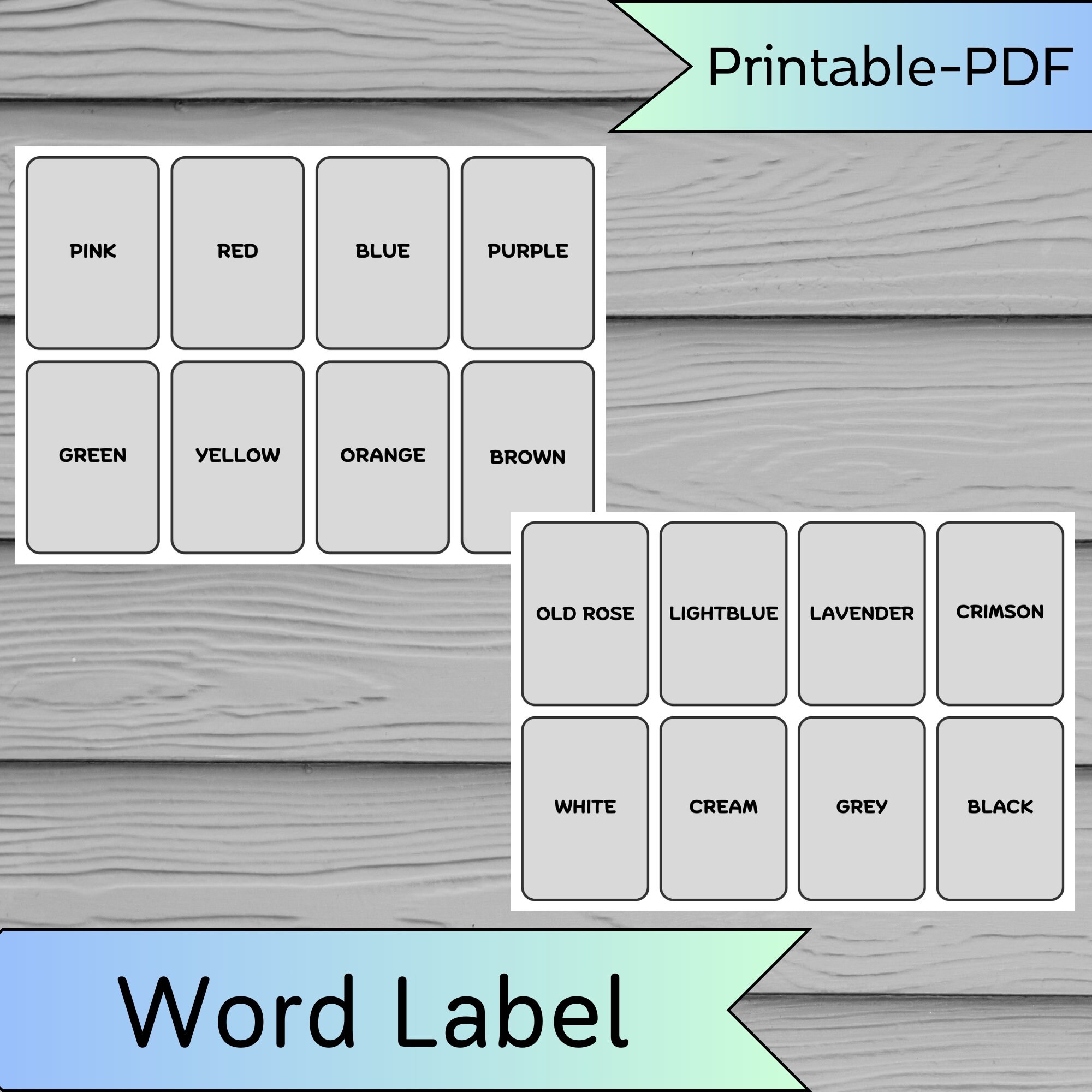 16 Cat Colors, Flashcards for Kids, Printable Flash Cards, Teacher ...