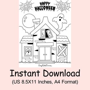 Spooky Halloween Coloring Book for Kids, Witch Coloring Pages Printable ...