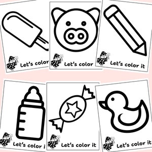 45 Super Easy Coloring Pages for Kids, Printable Bold and Easy Designs ...