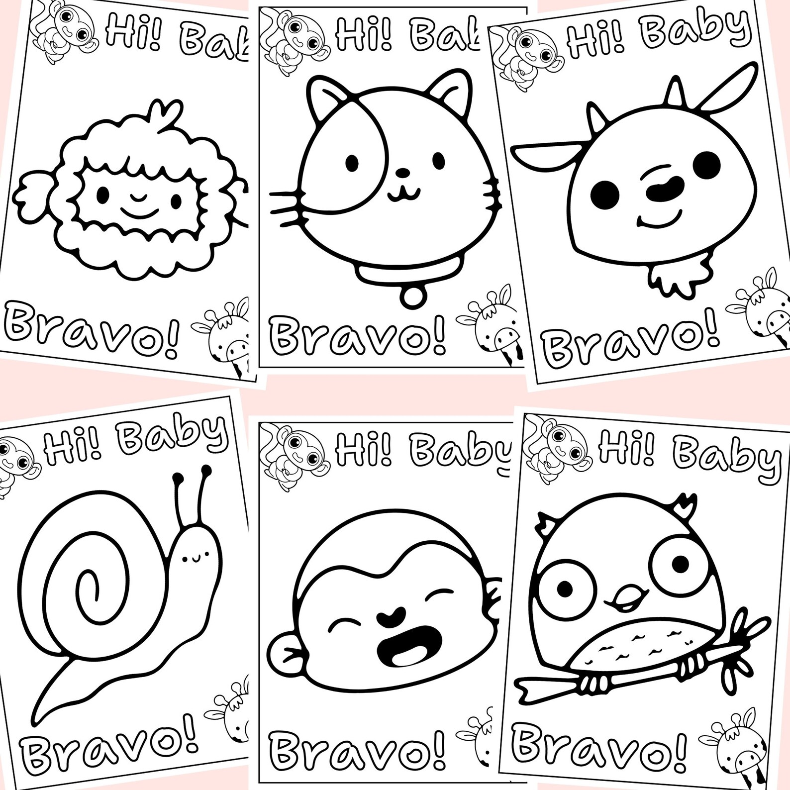 40 Baby Animals Coloring Pages, Printable Bold and Easy Designs ...
