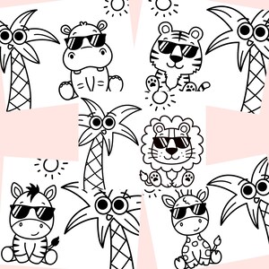 Cute Animals Coloring Pages for Kids and Kindergarten, Bold and Easy ...