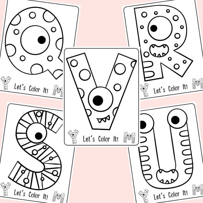 ABC Coloring Pages for Baby Boy and Kids, Bold and Easy Design ...