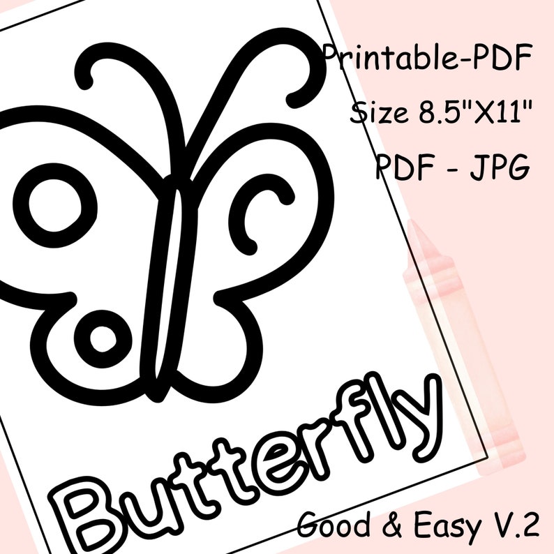 40 Simple Words Coloring Pages for Kids, Printable Bold and Easy ...