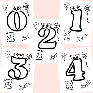 36 A - Z and 0 -9 Coloring Pages for Preschool, Printable Bold and Easy ...