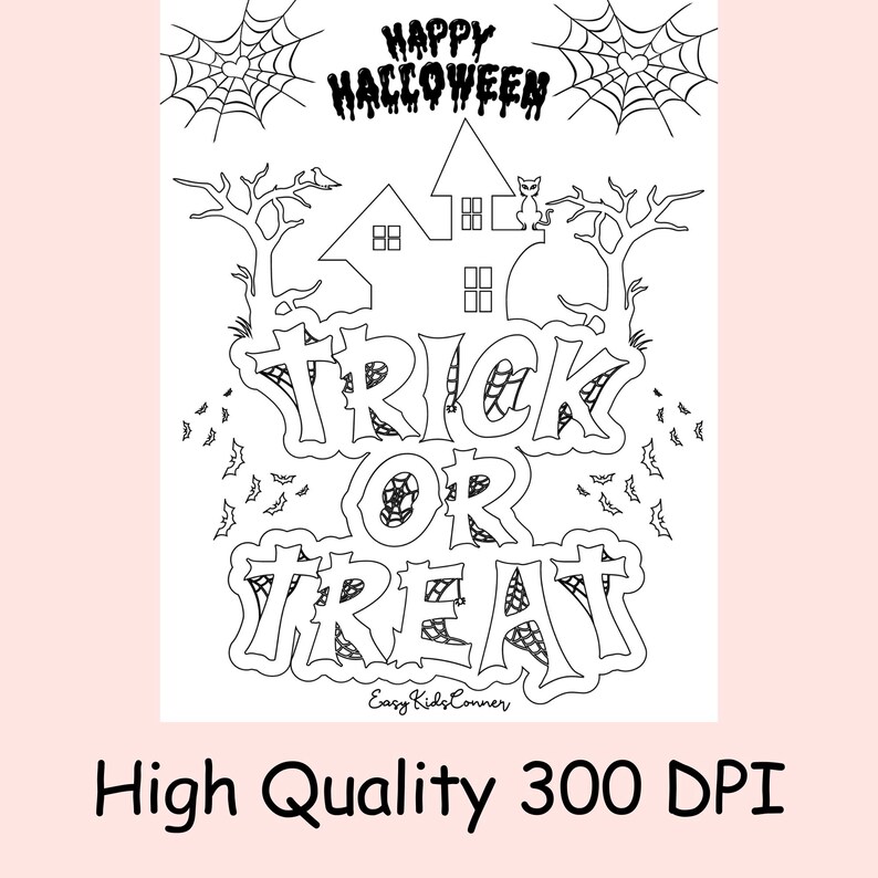 Spooky Halloween Coloring Book for Kids, Witch Coloring Pages Printable ...