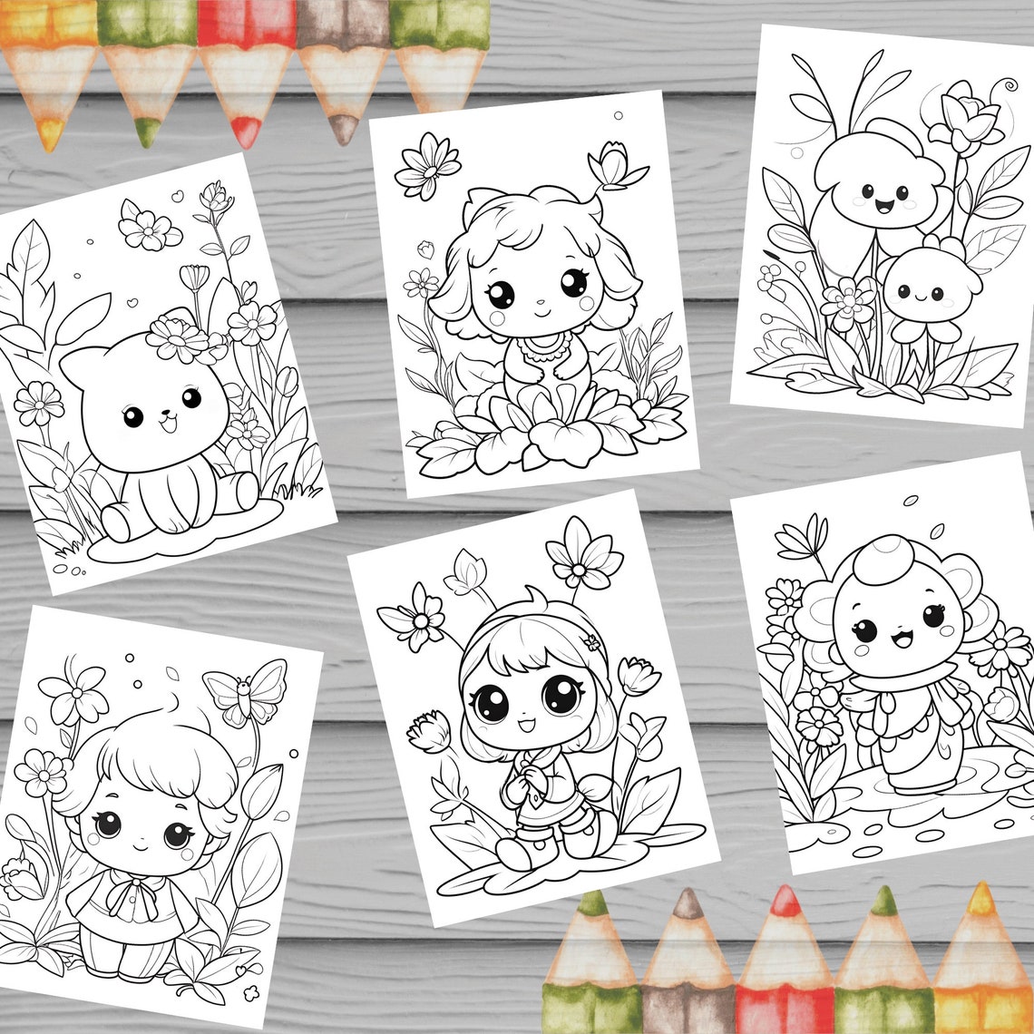 Kawaii Coloring Pages, Games for Kids, Printable Coloring Pages ...