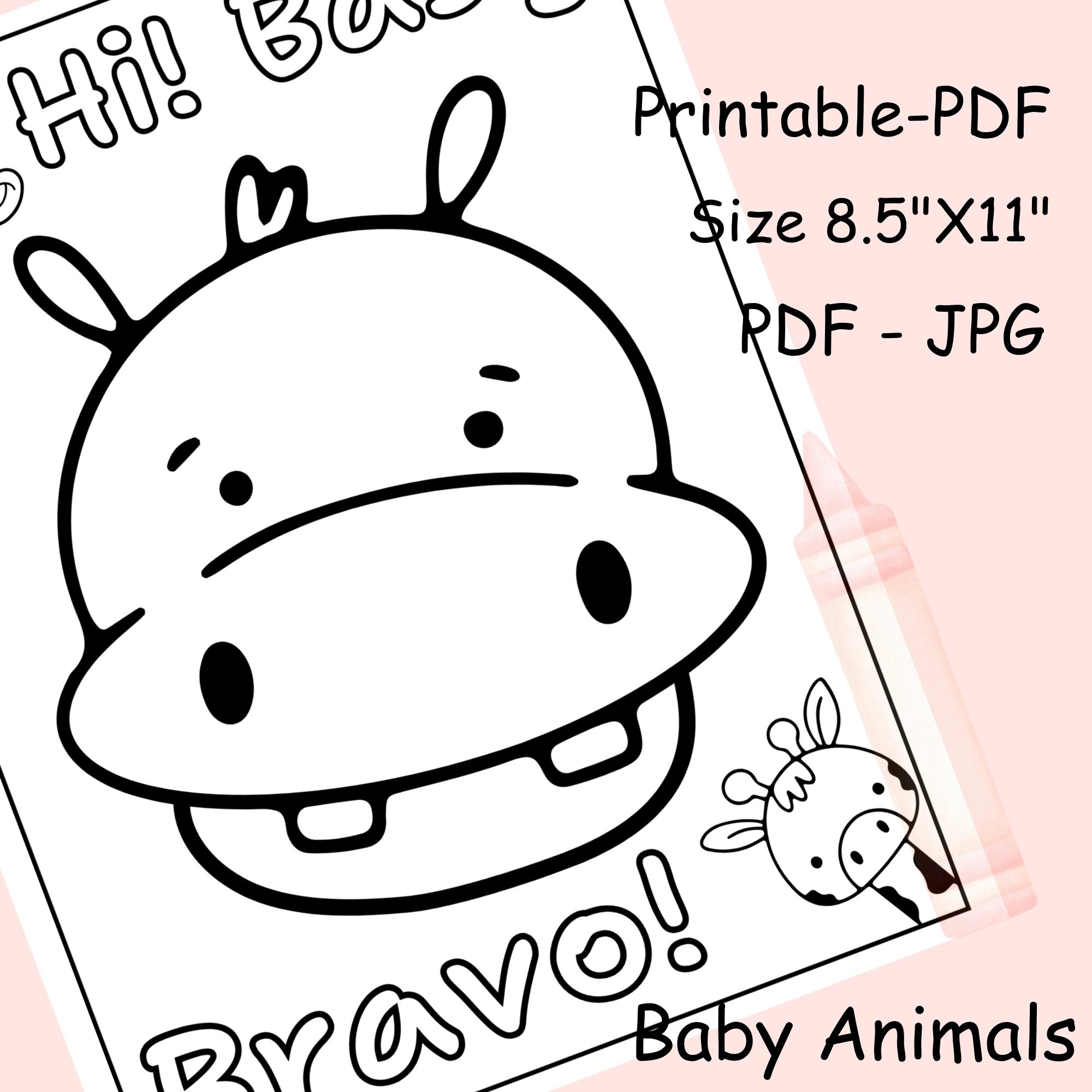 40 Baby Animals Coloring Pages, Printable Bold and Easy Designs ...