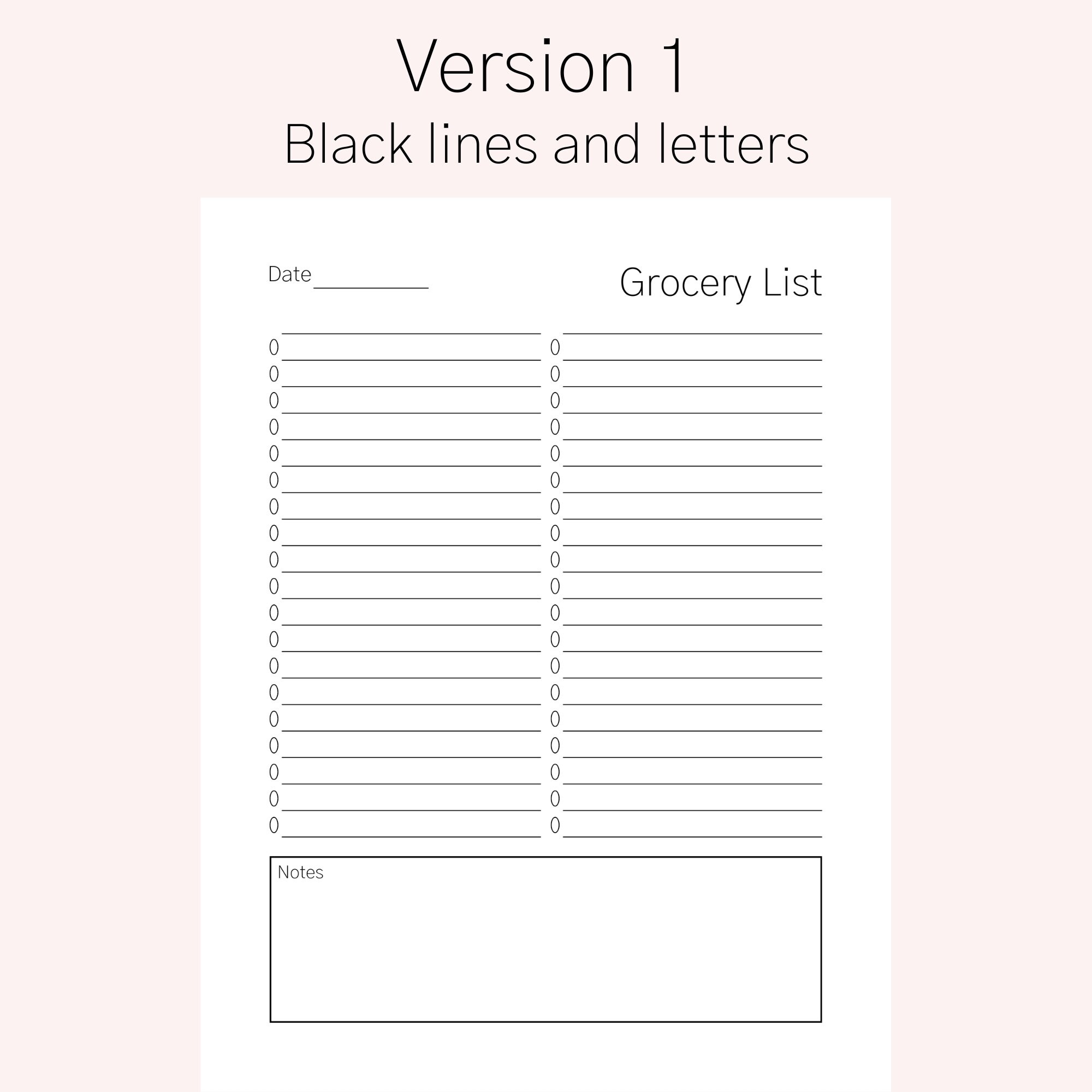 Grocery List Printable, Weekly Meal Plan Printable, Meal Plan Printable ...