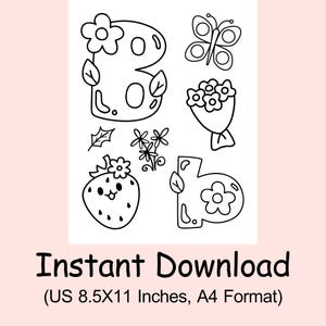 ABC Coloring Pages, Kawaii Coloring Pages, Alphabet Coloring Pages for ...