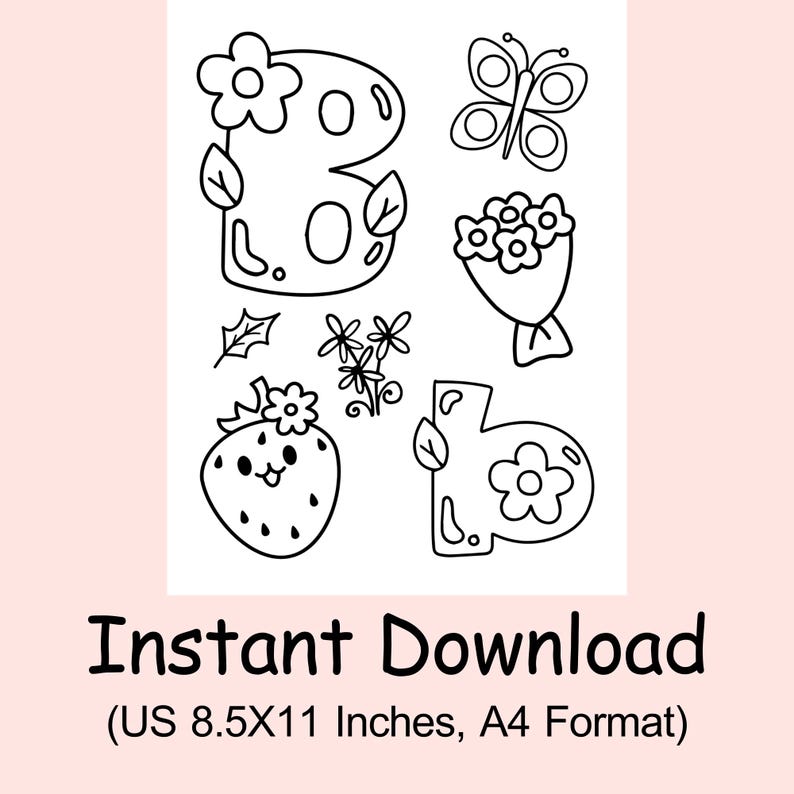 ABC Coloring Pages, Kawaii Coloring Pages, Alphabet Coloring Pages for ...