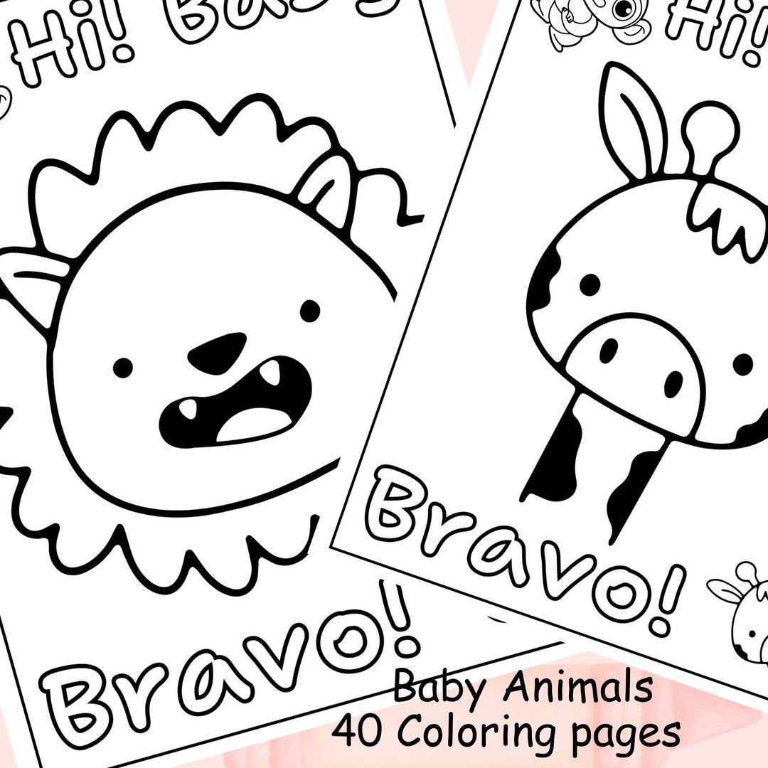 40 Baby Animals Coloring Pages, Printable Bold and Easy Designs ...