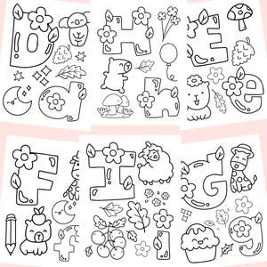 ABC Coloring Pages, Kawaii Coloring Pages, Alphabet Coloring Pages for ...