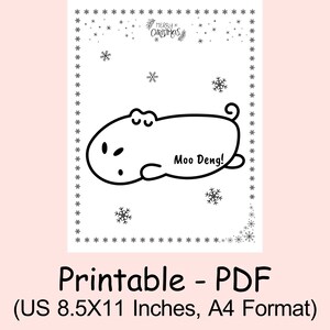 Moo Deng Hippo Coloring Pages for Kids and Preschoolers, Bold and Easy ...