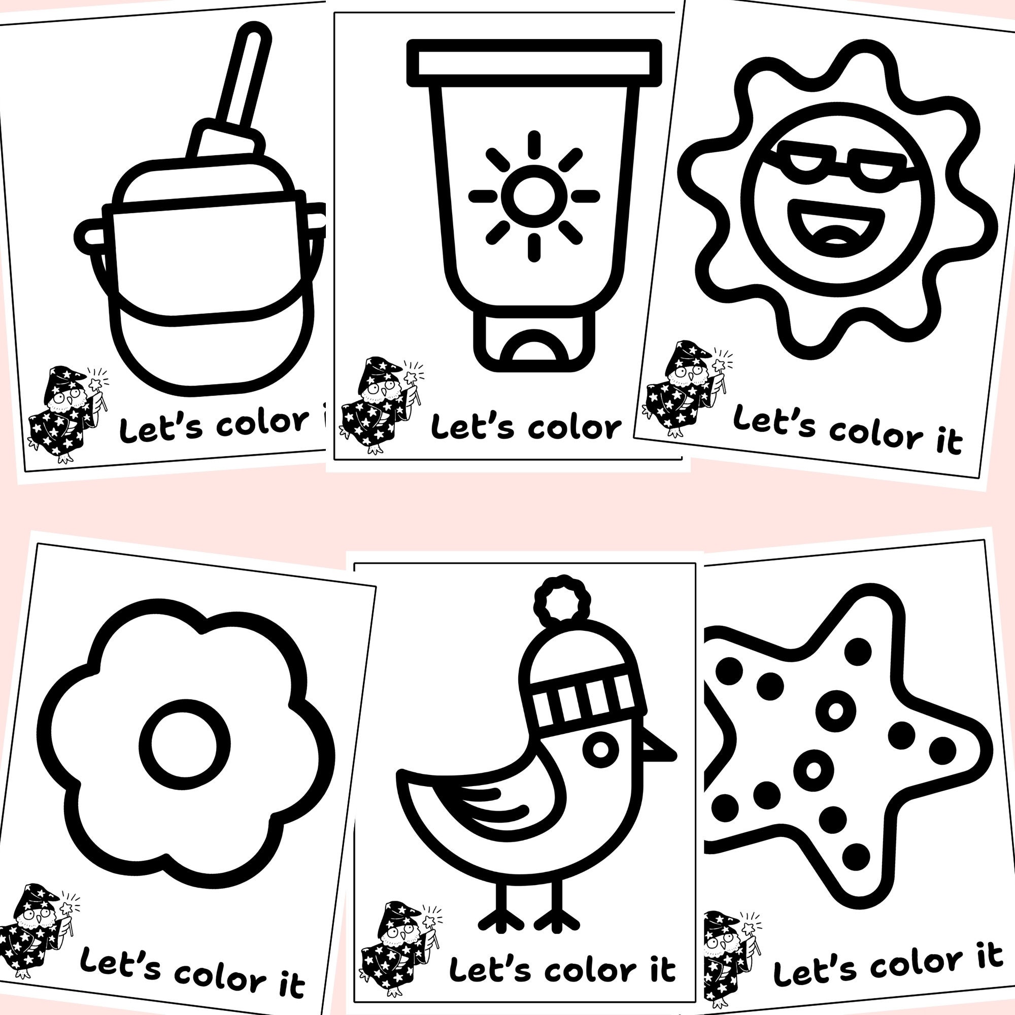 135 Super Easy Coloring Pages for Kids, Printable Bold and Easy Designs ...
