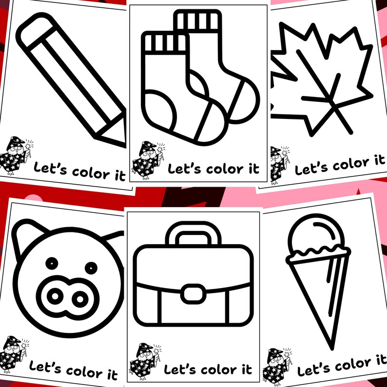 135 Super Bold and Easy Coloring Pages for Toddlers, Preschoolers, Easy ...