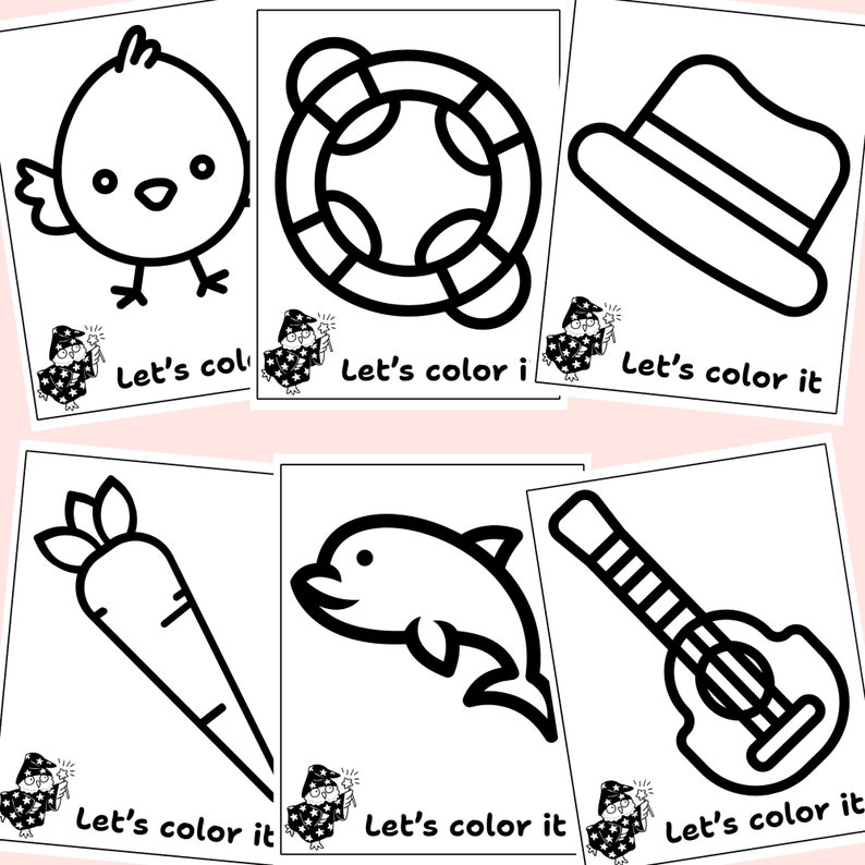 45 Super Easy Coloring Pages for Kids, Printable Bold and Easy Designs ...
