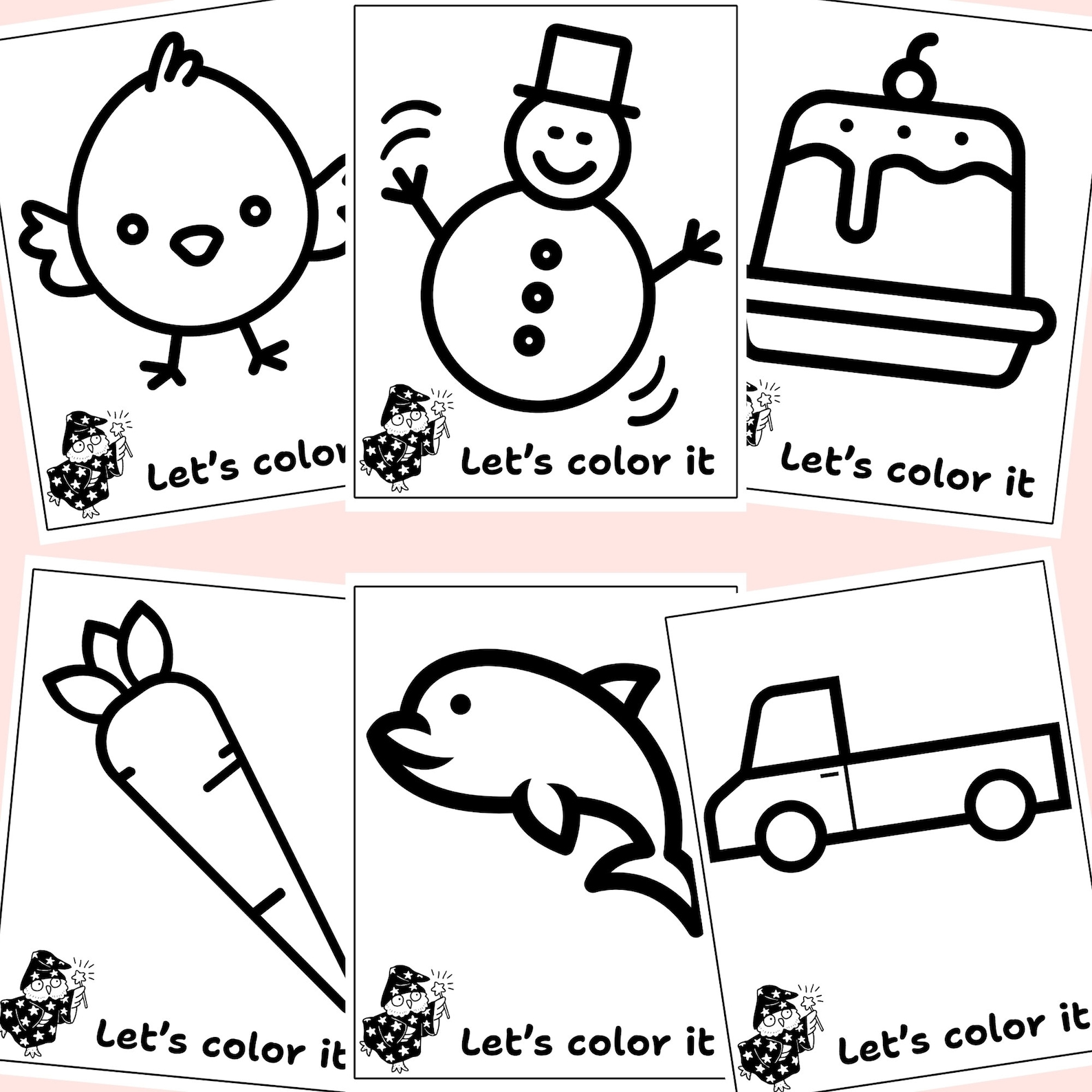 135 Super Easy Coloring Pages for Kids, Printable Bold and Easy Designs ...