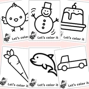 135 Super Easy Coloring Pages for Kids, Printable Bold and Easy Designs ...
