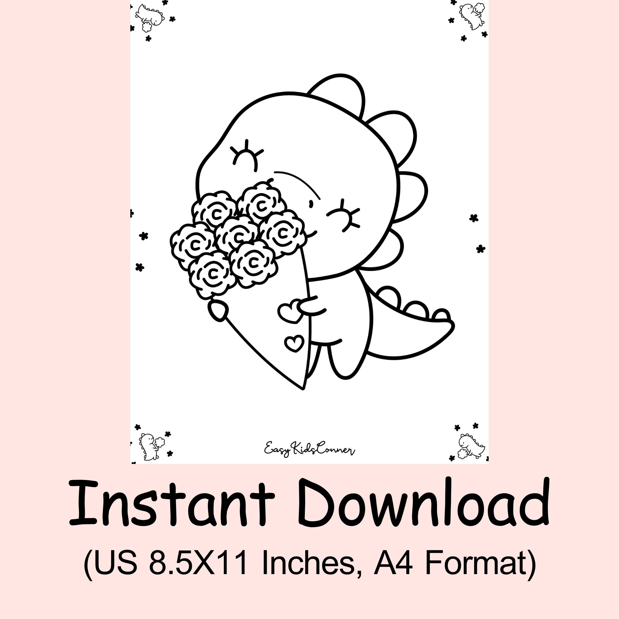 Dinosaur Coloring Pages for Kids and Preschoolers, Bold and Easy ...