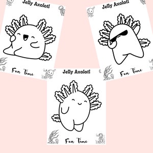 Cute Axolotl Coloring Page, Printable Coloring Sheets for Kindergarten ...