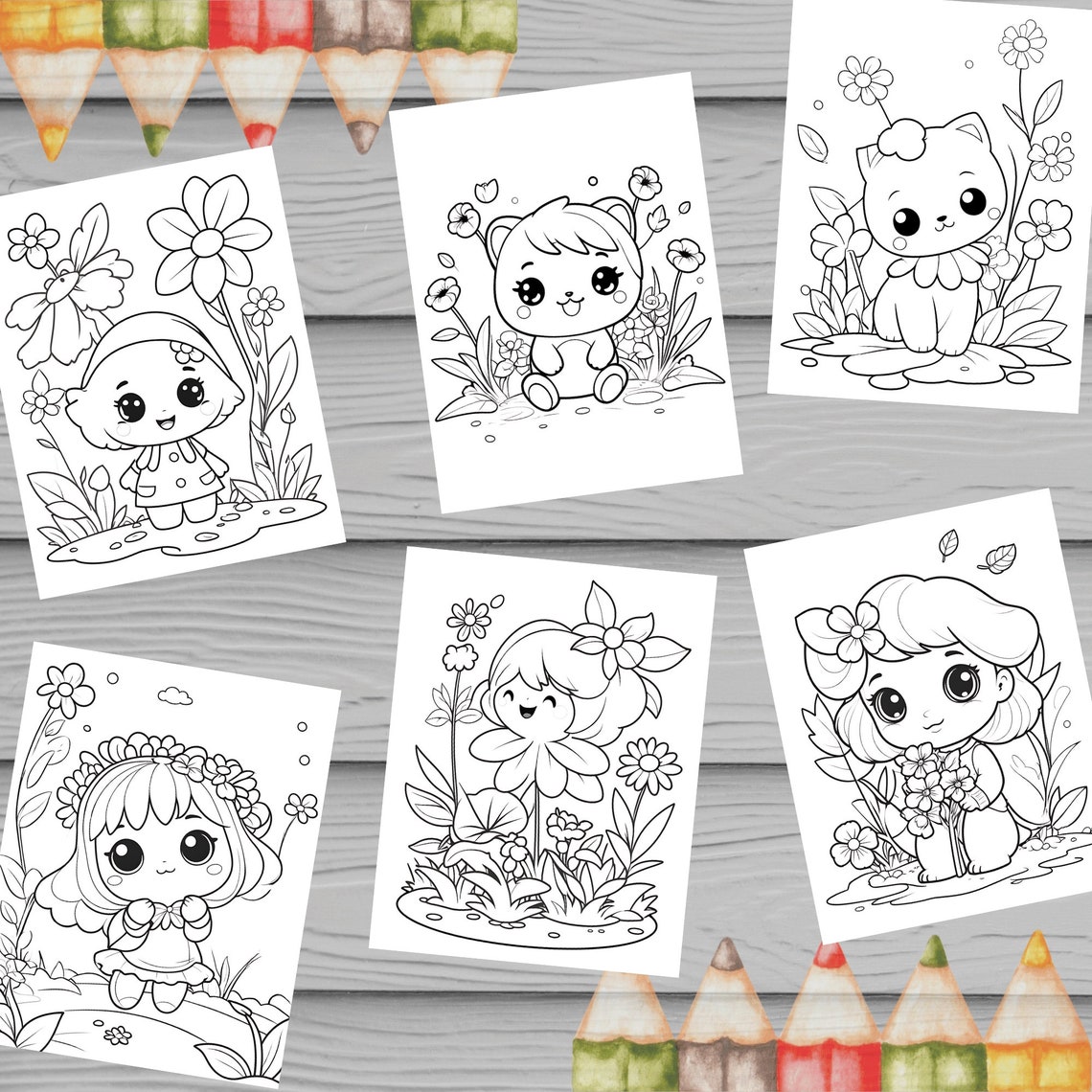 Kawaii Coloring Pages, Games for Kids, Printable Coloring Pages ...