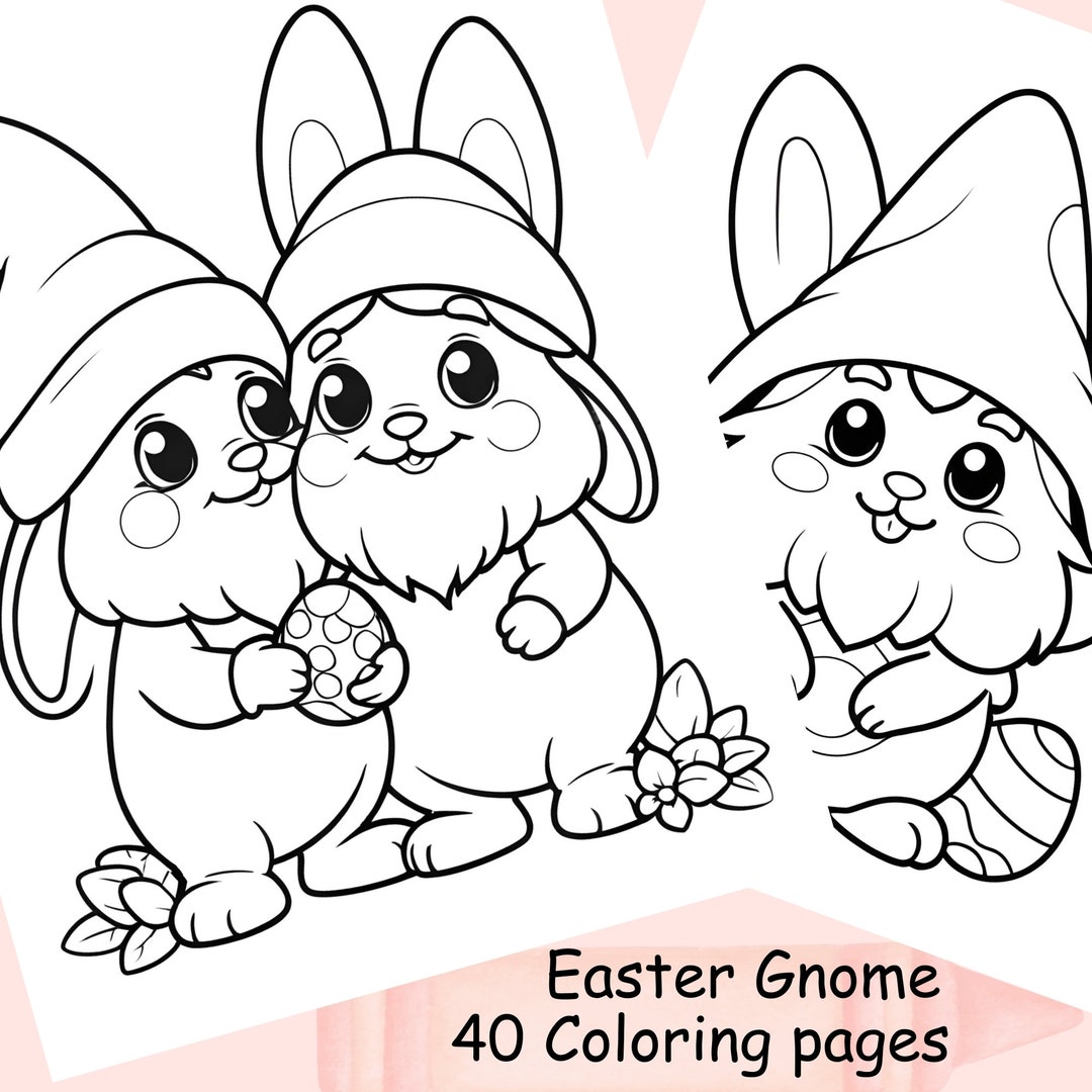40 Easter Gnome Coloring Pages, Printable Coloring Pages, Coloring ...