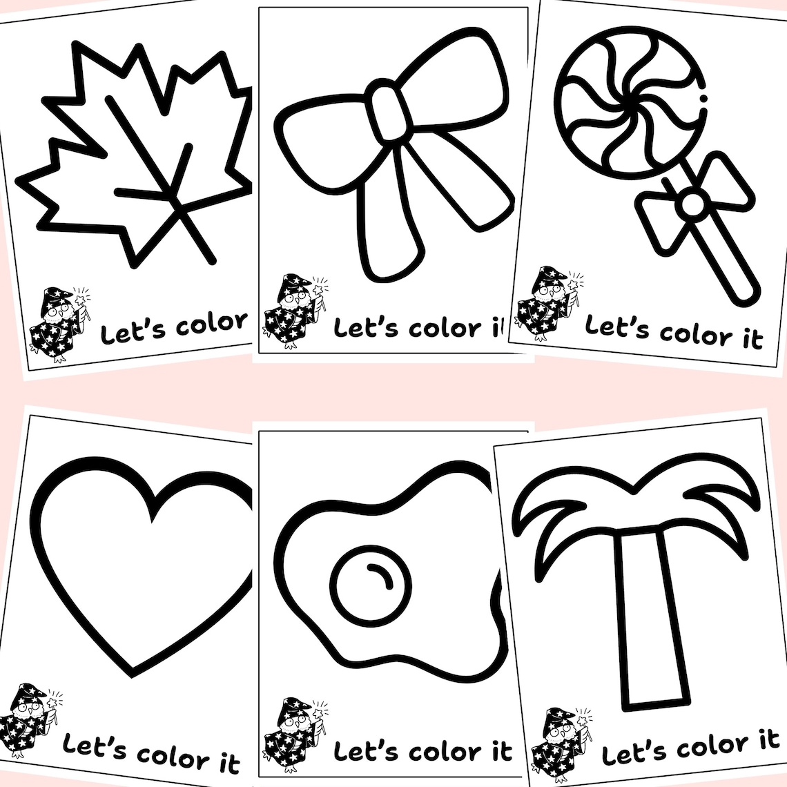 45 Super Easy Coloring Pages for Kids, Printable Bold and Easy Designs ...