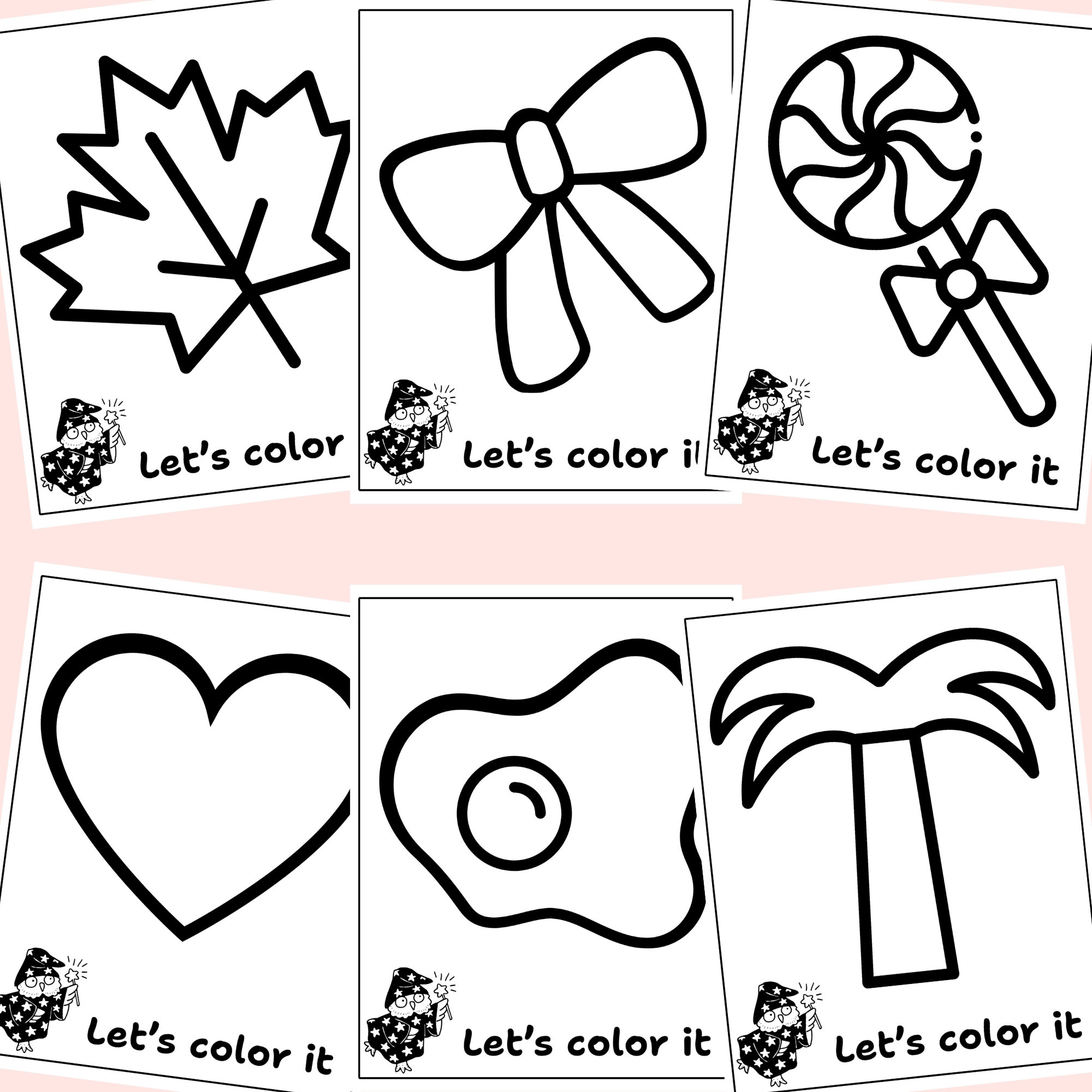 45 Super Easy Coloring Pages for Kids, Printable Bold and Easy Designs ...