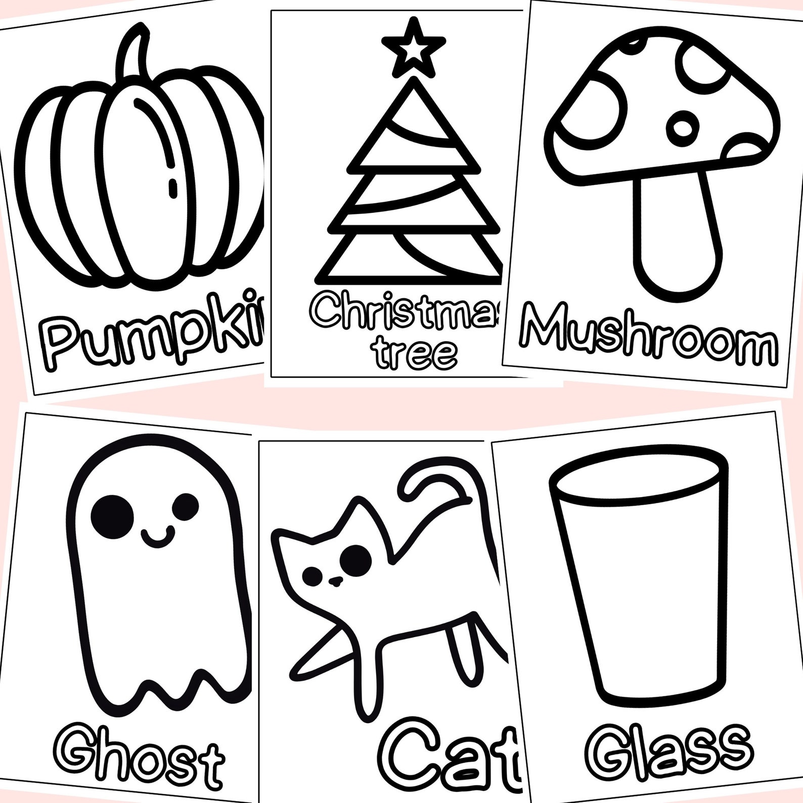 40 Simple Words Coloring Pages for Kids, Printable Bold and Easy ...