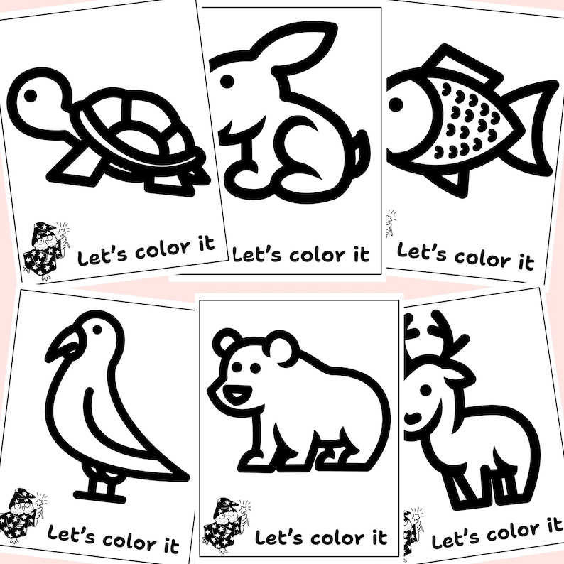 45 Super Easy Coloring Pages for Kids, Printable Bold and Easy Designs ...