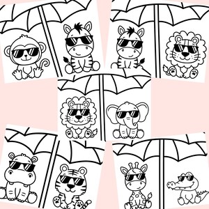 Cute Animals Coloring Pages for Kids and Kindergarten, Bold and Easy ...