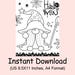 Gnome Coloring Pages, Kawaii Halloween Coloring Book for Kids, Coloring ...