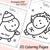 Moo Deng Hippo Coloring Pages for Kids and Preschoolers, Bold and Easy ...