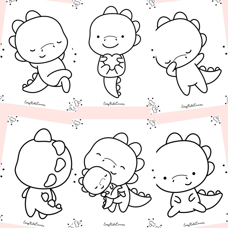 Dinosaur Coloring Pages for Kids and Preschoolers, Bold and Easy ...