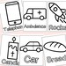 40 Simple Words Coloring Pages for Kids, Printable Bold and Easy ...