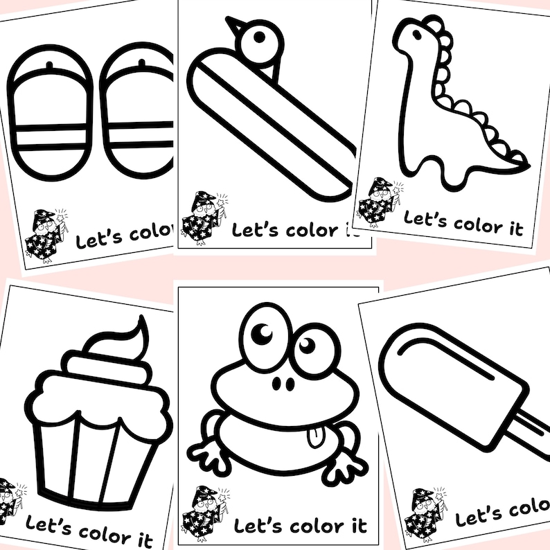 135 Super Easy Coloring Pages for Kids, Printable Bold and Easy Designs ...