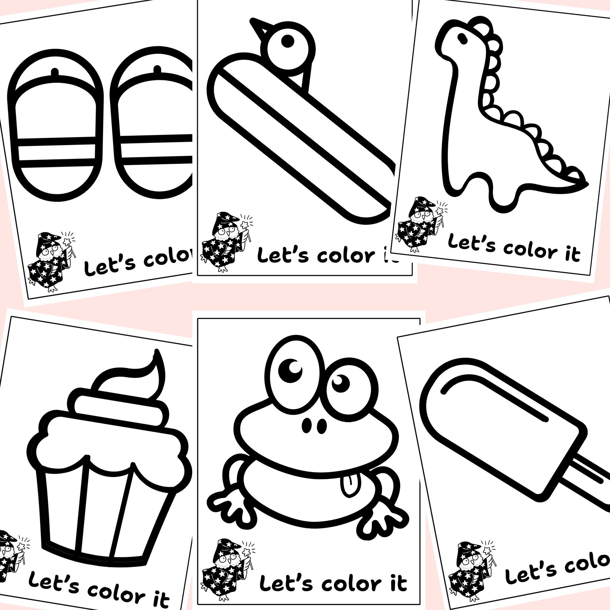 135 Super Easy Coloring Pages for Kids, Printable Bold and Easy Designs ...