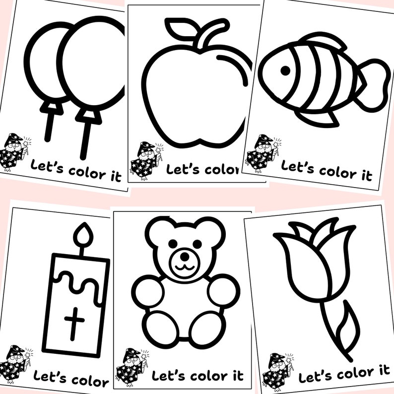 45 Super Easy Coloring Pages for Kids, Printable Bold and Easy Designs ...