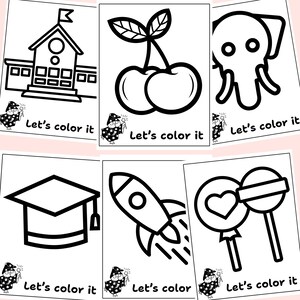 135 Super Easy Coloring Pages for Kids, Printable Bold and Easy Designs ...