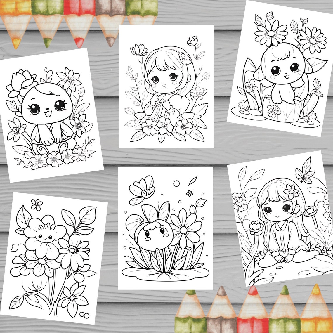 Kawaii Coloring Pages, Games for Kids, Printable Coloring Pages ...