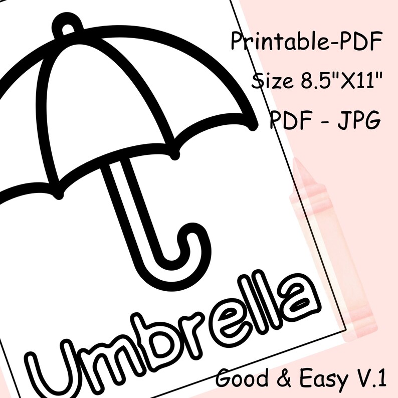40 Simple Words Coloring Pages for Kids, Printable Bold and Easy ...