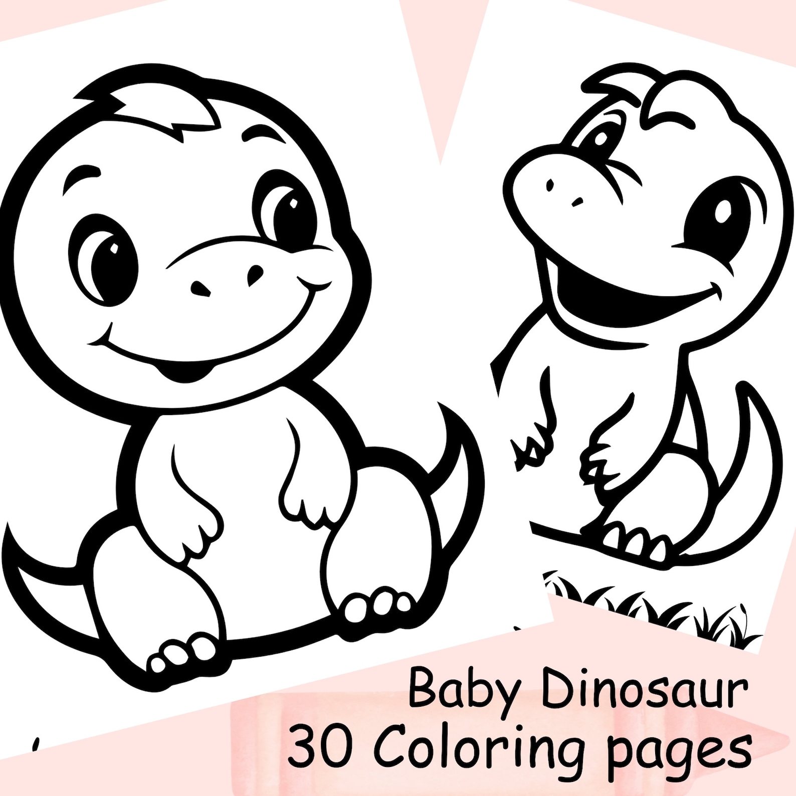 Super Easy Coloring Pages for Toddlers, Printable Bold and Easy Designs ...