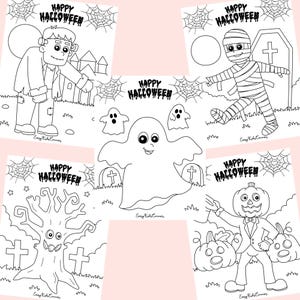 Spooky Halloween Coloring Book for Kids, Witch Coloring Pages Printable ...