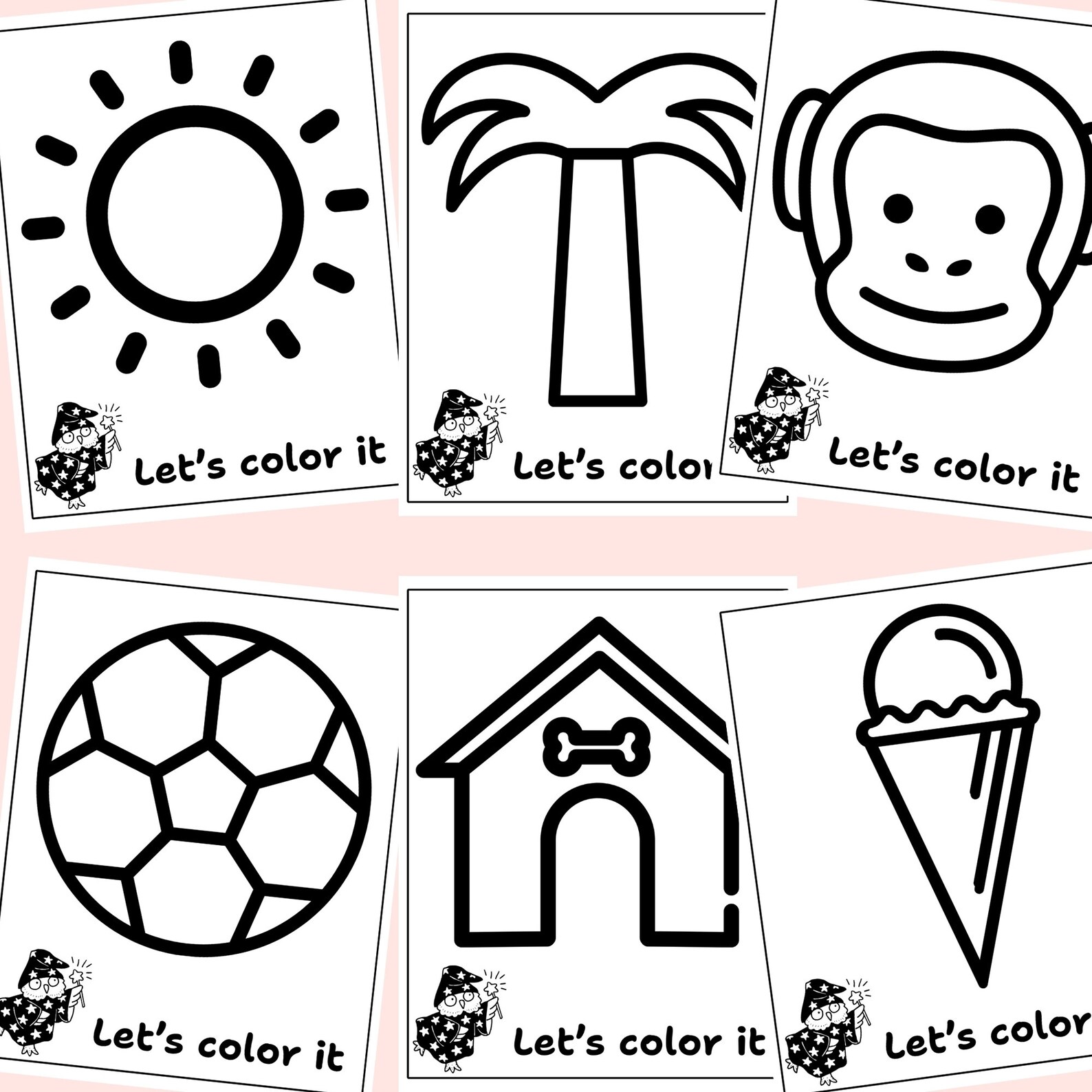 135 Super Easy Coloring Pages for Kids, Printable Bold and Easy Designs ...