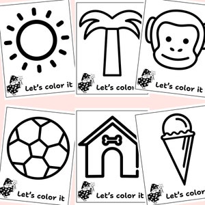135 Super Easy Coloring Pages for Kids, Printable Bold and Easy Designs ...