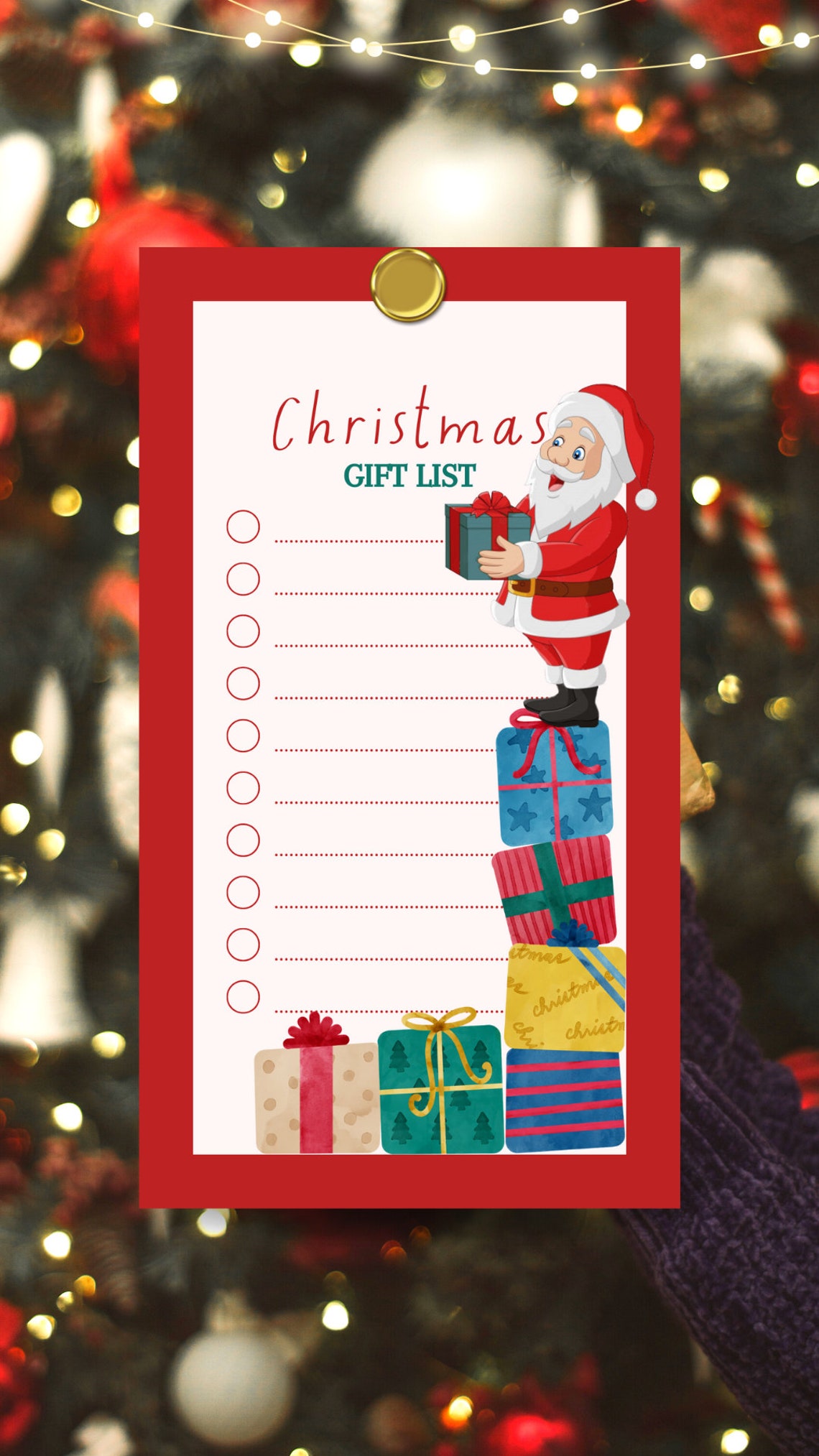 Christmas Gift List | Christmas List | Santa Gift List | PDF ...