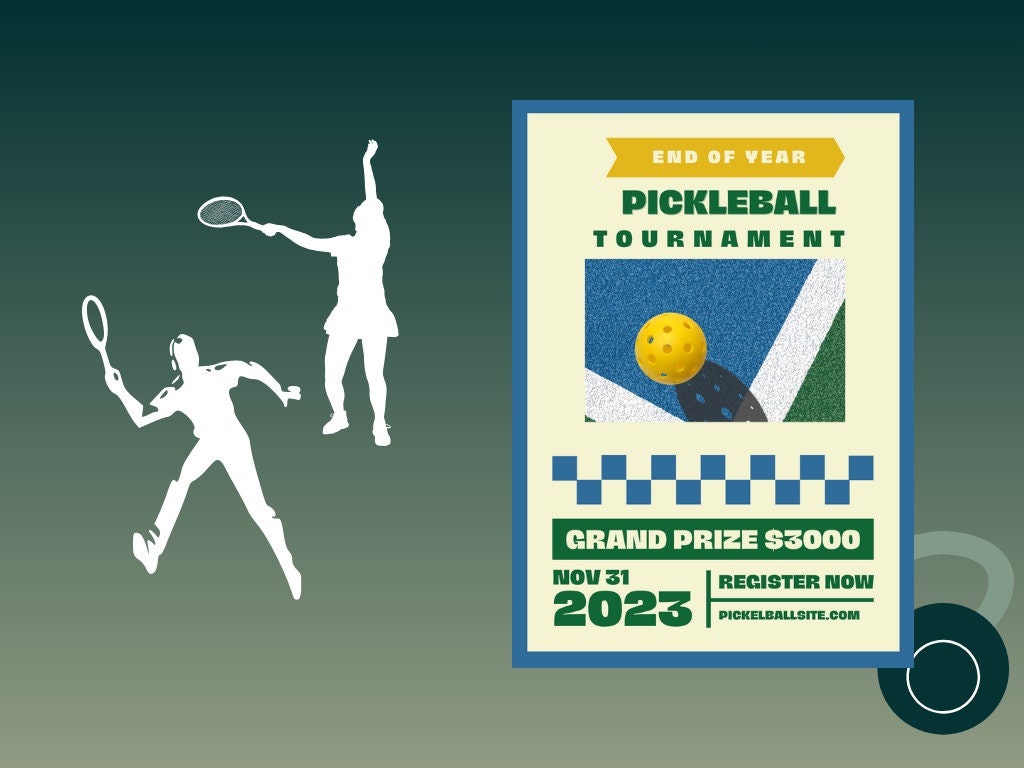 Pickleball Event Flyer, Canva Template, Editable Sports Tournament ...