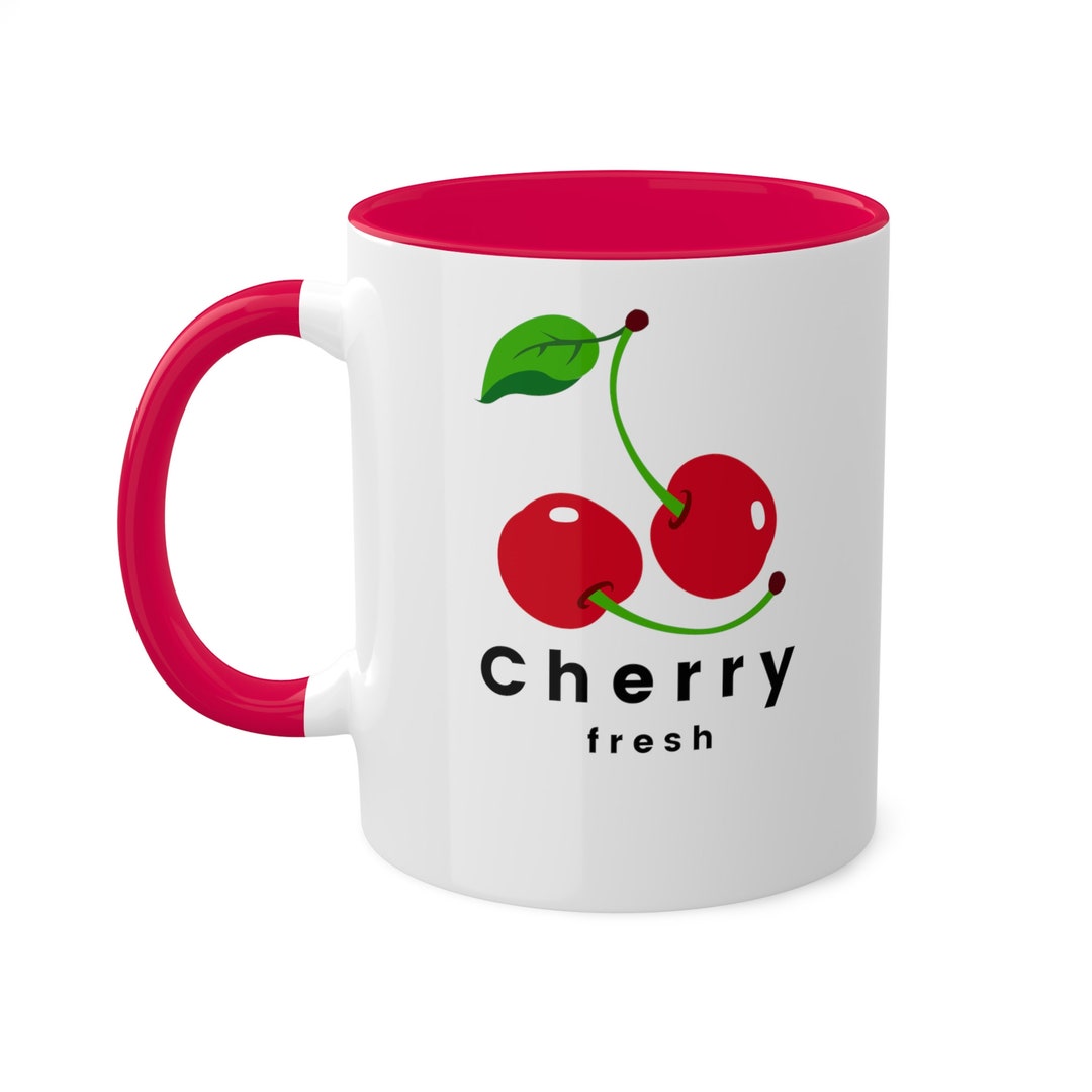 Cherry Mug, Colorful Mugs, Cherry Fresh, Summer Mug, New Homeowner Gift ...