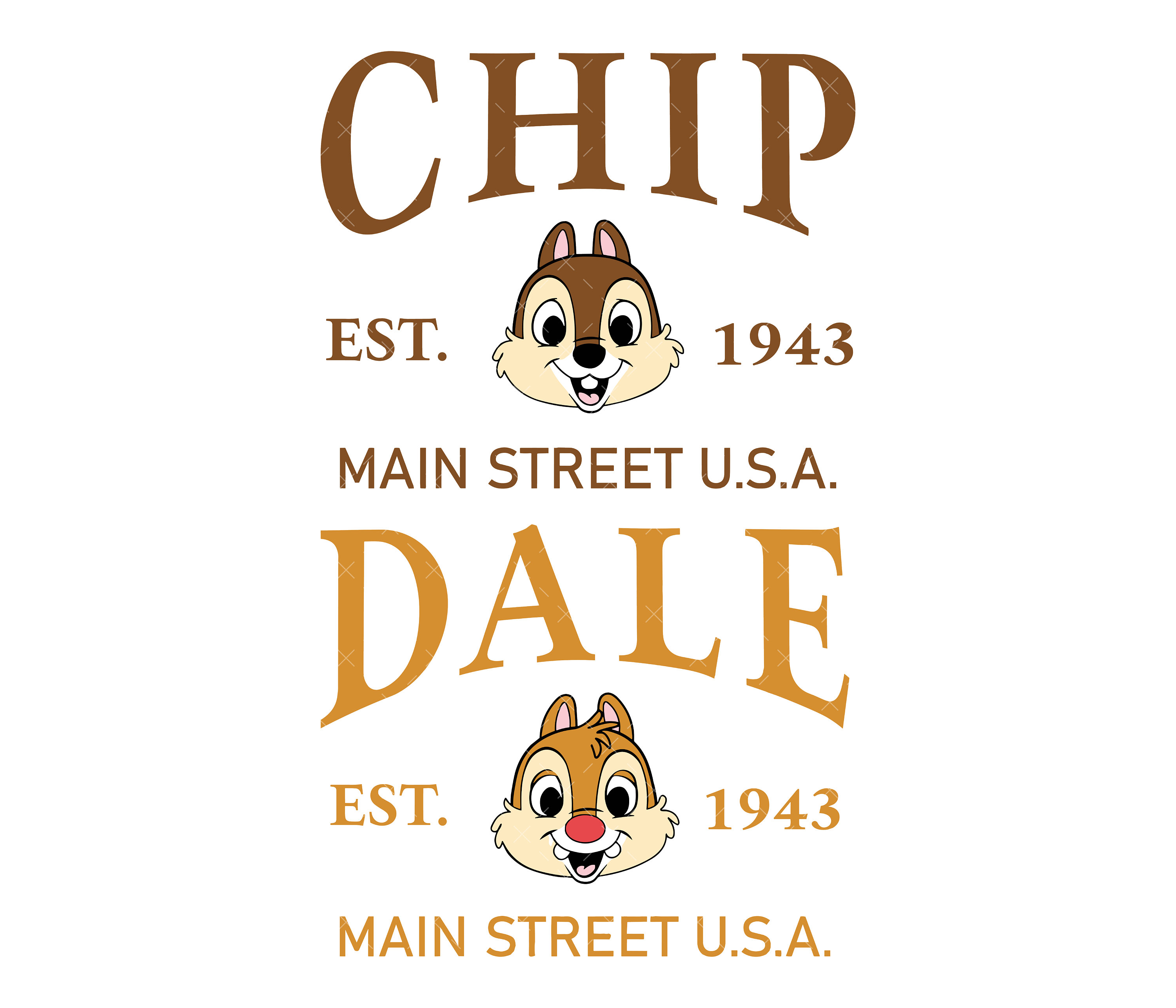Chip and Dale Svg Png, Chip and Dale Couple Png, Chip and Dale Matching ...