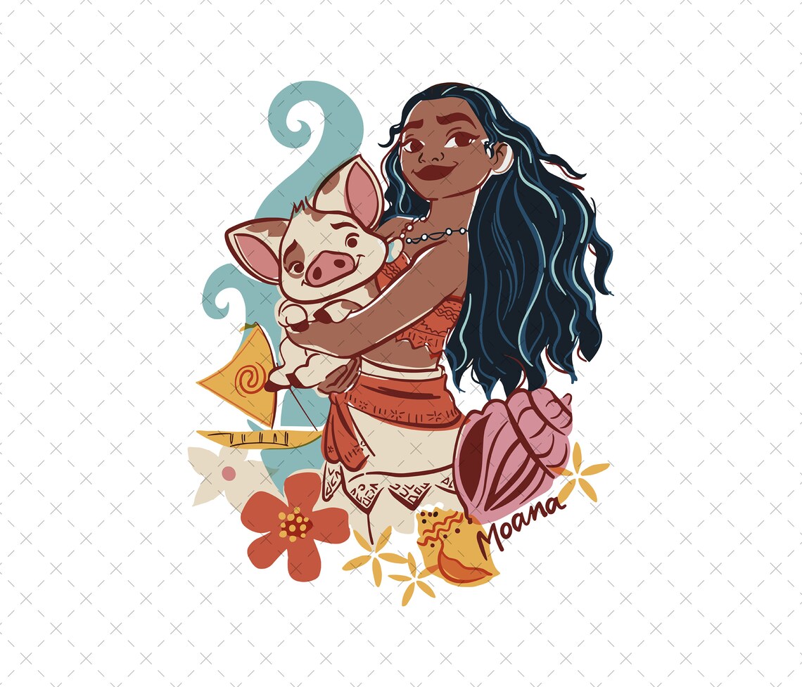 Retro Moana Pua and Heihei Png, Heihei Png, Pua Png, Retro Moana Png ...